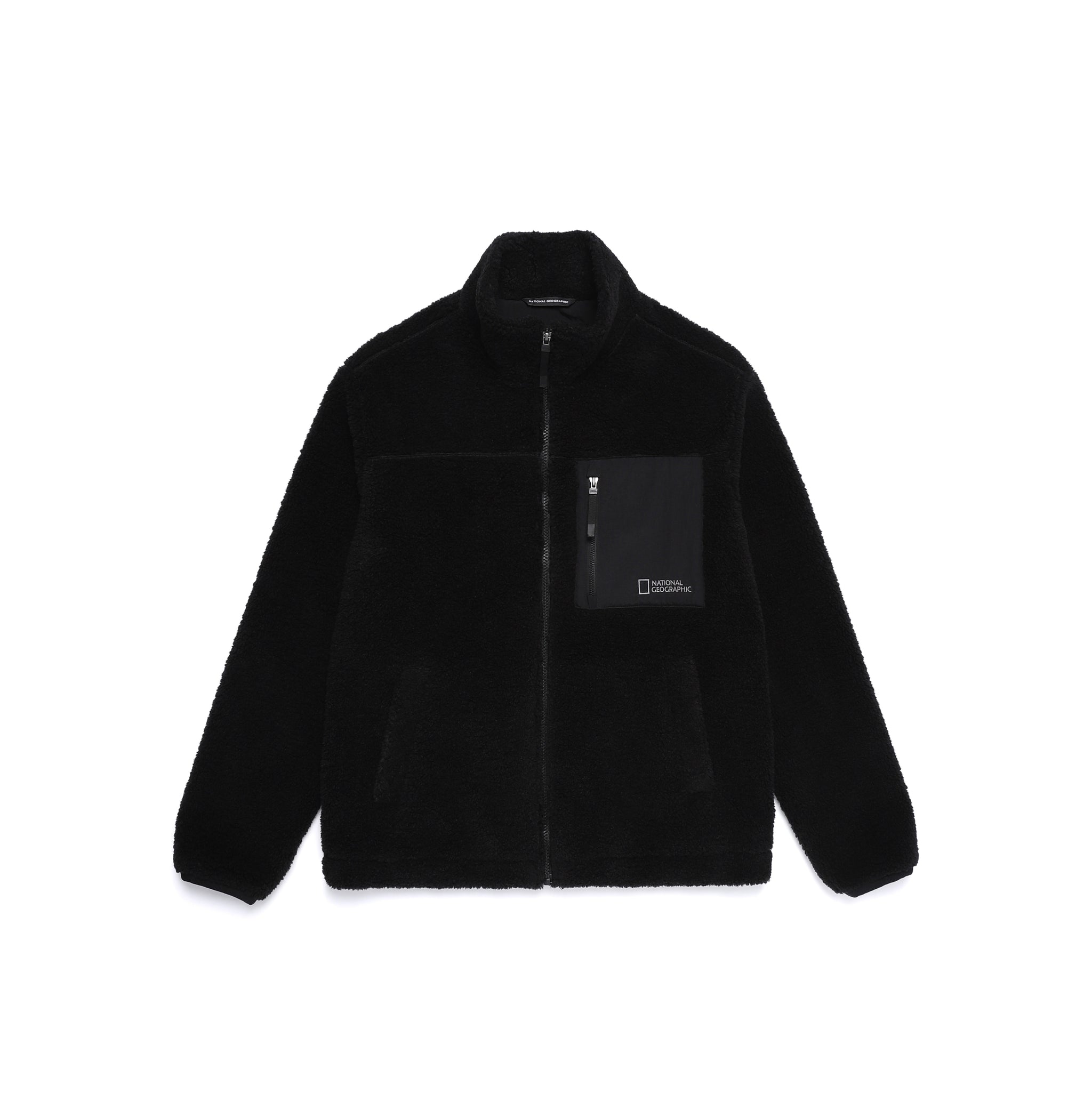 BELI JAKET Nat Geo COTTONI FLEECE STANDNECK FLEECE JACKET BLACK